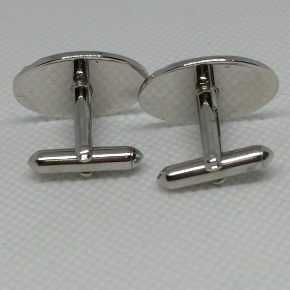 Accessories | Silver Tone Cuff Links Brushed And Gloss Geometric | Poshmark